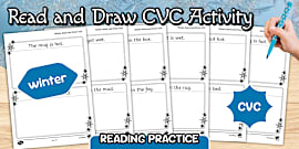 Winter Hidden Objects: CVC Words