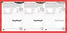 Christmas Carol Writing Template - Twinkl
