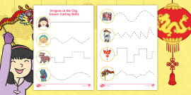 Chinese New Year Cutting Skills | Dragon | Activities