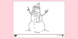 FREE! - Snowperson Colouring Sheet | Colouring Pages