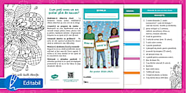 Model de pliant pentru prima zi de școală – Clasa a II-a