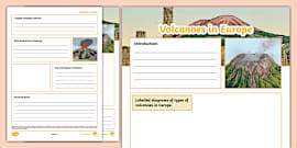 Volcanoes Non-Chronological Report Template