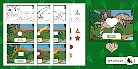 Fun 2D Dinosaur Activity Sheet for Kids | Twinkl USA