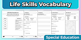 Life Skills: Reading a Menu Functional Reading Worksheets