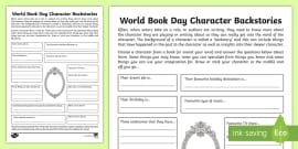 World Book Day Character Back Stories Activity for 3rd-5th Grade