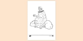 Fionn and the Old Man on the Path Colouring Sheet