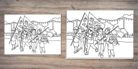 St. David's Day Colouring Card Pack | Twinkl Party - Twinkl