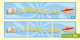 👉 Word of The Day English Poster - Word Board - Twinkl