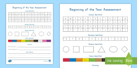 Numbers 1-20 Assessment Progress Sheet