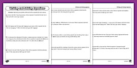 Sixth Grade Solving Equations Math Worksheet (Teacher-Made)