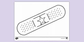 FREE! - Plasters Colouring Sheet (teacher made) - Twinkl
