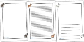 FREE! - Baby Goat Kid Landscape Page Borders- Landscape Page Borders