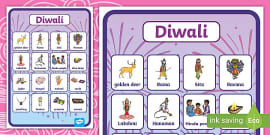 Diwali Vocabulary Matching Mat -diwali, vocabulary, matching mat, word mat,