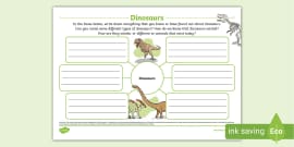 Dinosaur Fact File Template (teacher made) - Twinkl