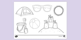 FREE! - Summer Holiday Colouring Page for Kids - PDF Resource