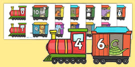 0-10 on Trains (teacher made)