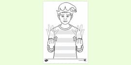 FREE! - BSL Sleep Colouring | Colouring Sheets - Twinkl