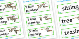 3D Paper Monkey Printable (teacher made) - Twinkl