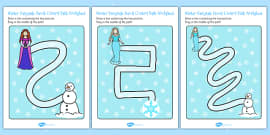 Winter Themed Complete the Pattern Worksheet / Worksheet