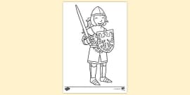 EYFS Knight Colouring Sheet | Colouring Sheets - Twinkl