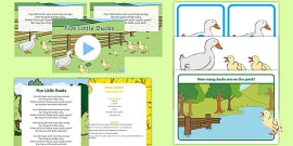 Five Little Ducks Counting Cards - Twinkl