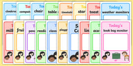 FREE! - Editable Classroom Monitor Badges - Teaching Resource - Twinkl