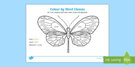 Word Class Colouring Activity Sheets - English - Twinkl