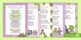 The Enormous Turnip - Listen and Retell Oral Language Activity Pack