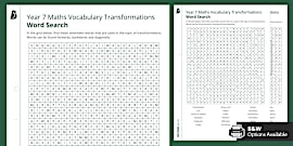 👉 Year 7 Maths Vocabulary – Probability Word Search