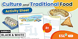 ESL Doodle Traditional Food Colouring Pages
