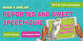 Direct and Indirect Speech Matching Worksheet