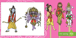 Diwali Story Puppets Arabic/English