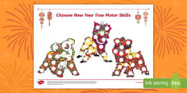 Dragons in the City Chinese New Year Number Shape Activity