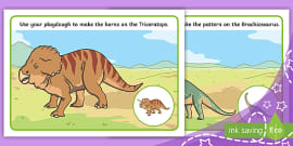 Dinosaurs Playdough Mats (teacher made) - Twinkl