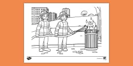 Fire Safety Colouring Pages - Fire Service Colouring Sheets