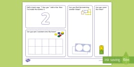 All About Number 1 Activity Mat with Numicon Shapes