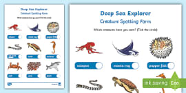 Deep Sea Explorer Equipment Labels (Under the Sea) - Twinkl