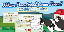 Where Does Food Come From? Farmyard Pictures | Twinkl