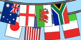 Flags of the World Bunting (teacher made) - Twinkl