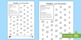 Die 2er Reihe: Multiplizieren und Ausmalen Arbeitsblatt