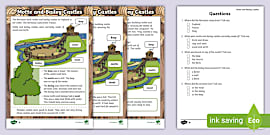 Medieval Castle Worksheet | Motte and Bailey Castles