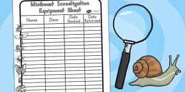 Minibeasts Investigation Lab Role Play Role Play Signs