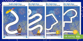 Bonfire Night Pencil Control Sheet (teacher made)