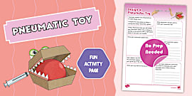 UKS2 Pneumatic Toys Making Monsters Activity