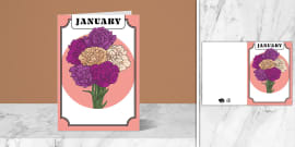 Birth Month Flower Cards | Twinkl Party (teacher made)