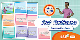 Past Continuous Conversation Cards