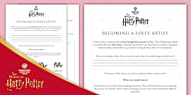 Harry Potter Screenplay Writing Activity Sheet