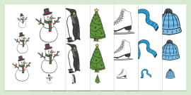 Atividade para Recortar: Roupas de Inverno