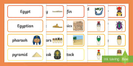 Ancient Egypt Word Cards (teacher made) - Twinkl