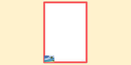 FREE! - Simple Blank Caribbean Map Page Border | Page Borders | Twinkl